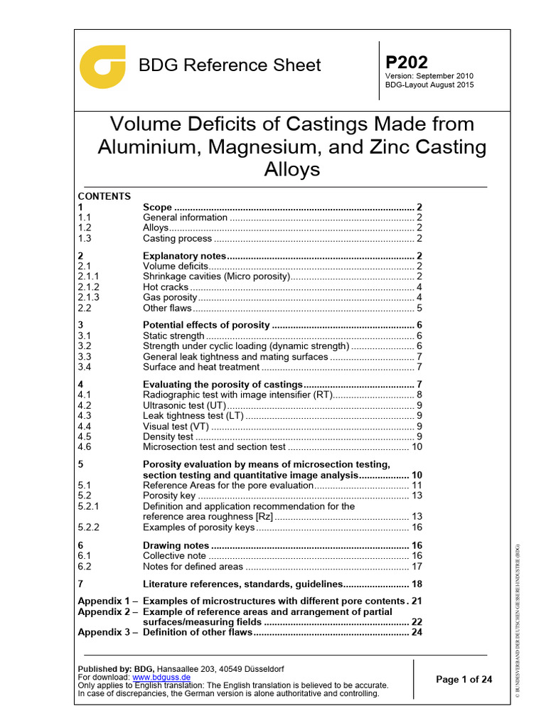 VDG P202 Sep10 Porosity | PDF | Porosity | Strength Of Materials