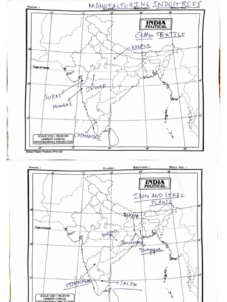 Manufacturing Industries and Lifelines of National Economy Maps | PDF