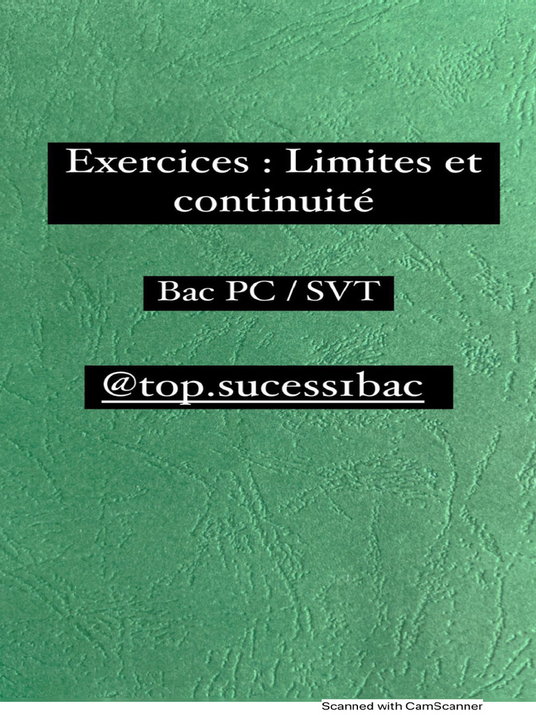 exos continuité | PDF