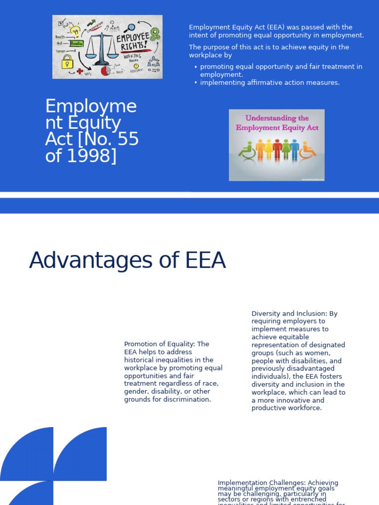Employment Equity Act: Goals and Challenges | PDF | Affirmative Action ...