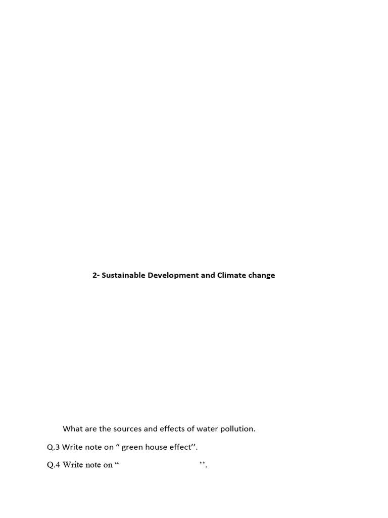 Sem-Ii Evs Practice Questions | PDF