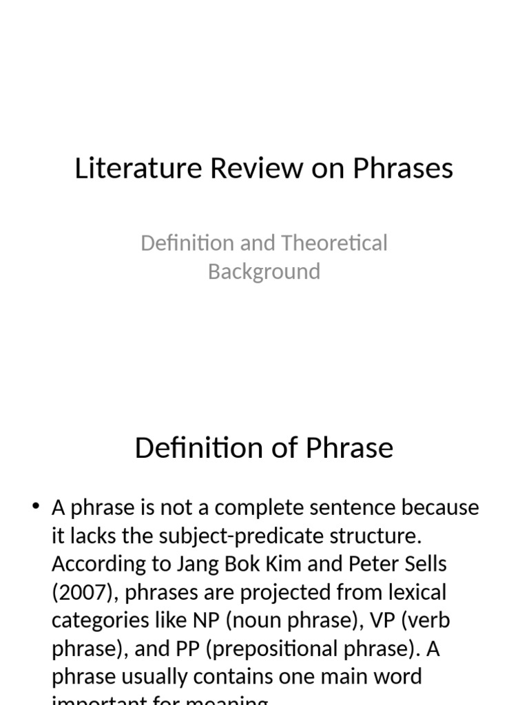 Literature Review Phrases (1) | PDF