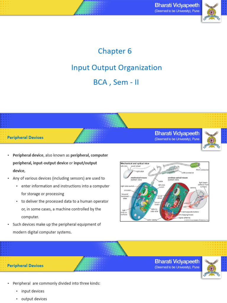 Unit 6 - Input Output Organization | PDF | Input/Output | Computer Data Storage