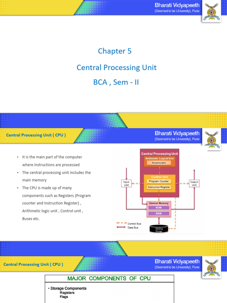 Unit 5 - Central Processing Unit | PDF | Central Processing Unit | Computer Architecture