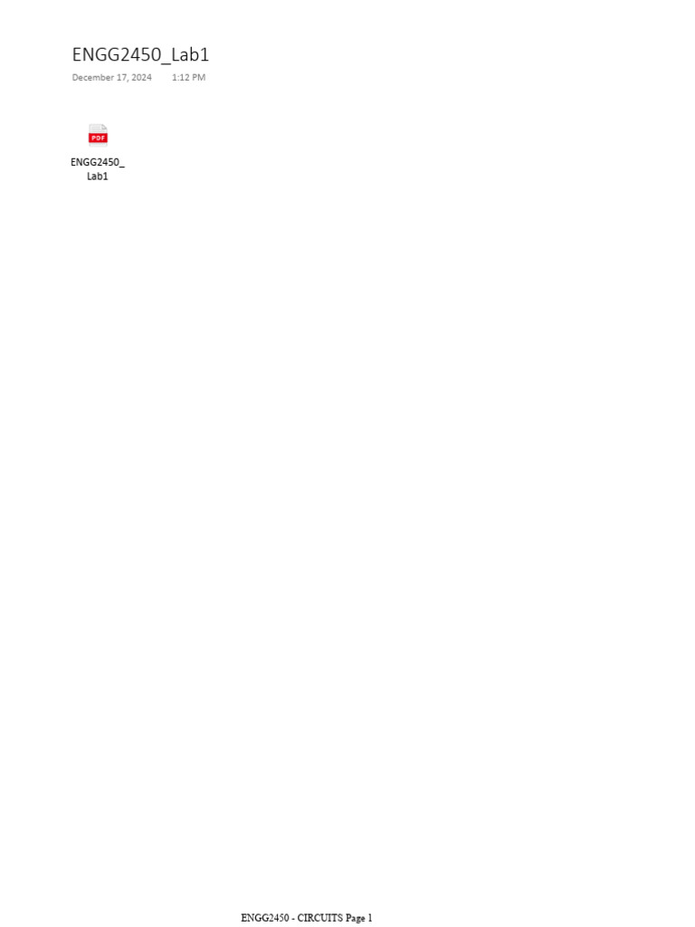 ENGG2450 Lab1 | PDF