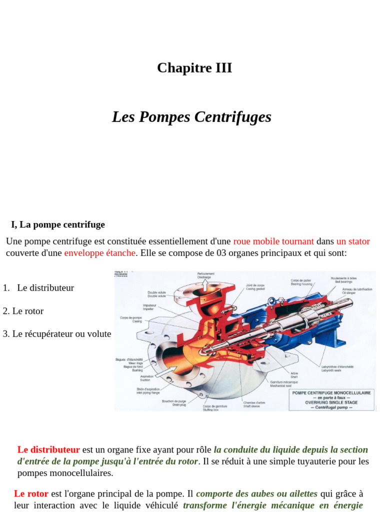Types de pompes centrifuges | PDF | Pompe | Pression