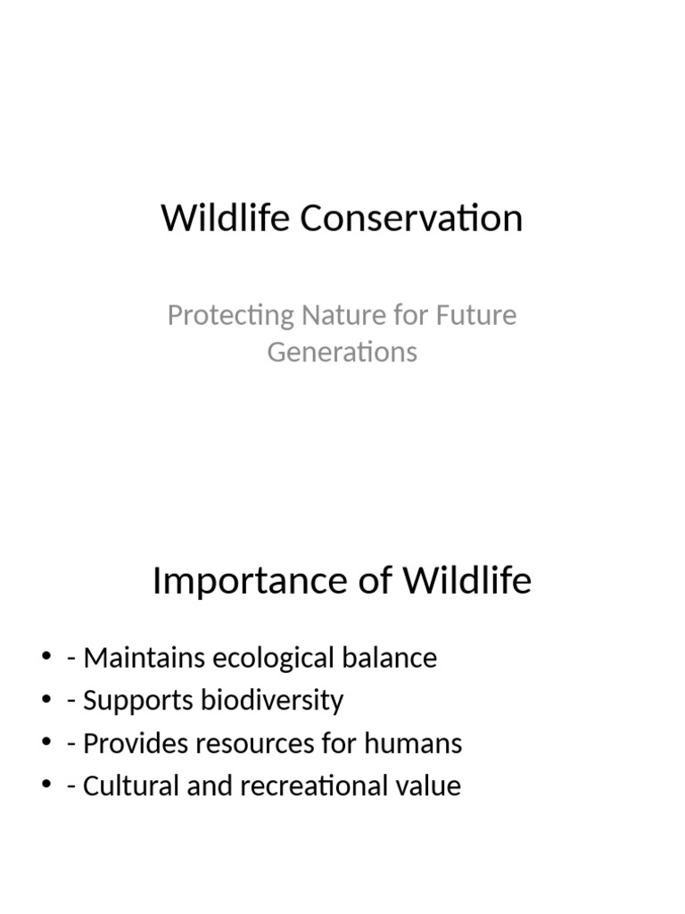 Wildlife Conservation | PDF