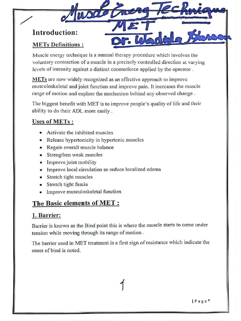 8-MET Dr. Wadida - 1 | PDF
