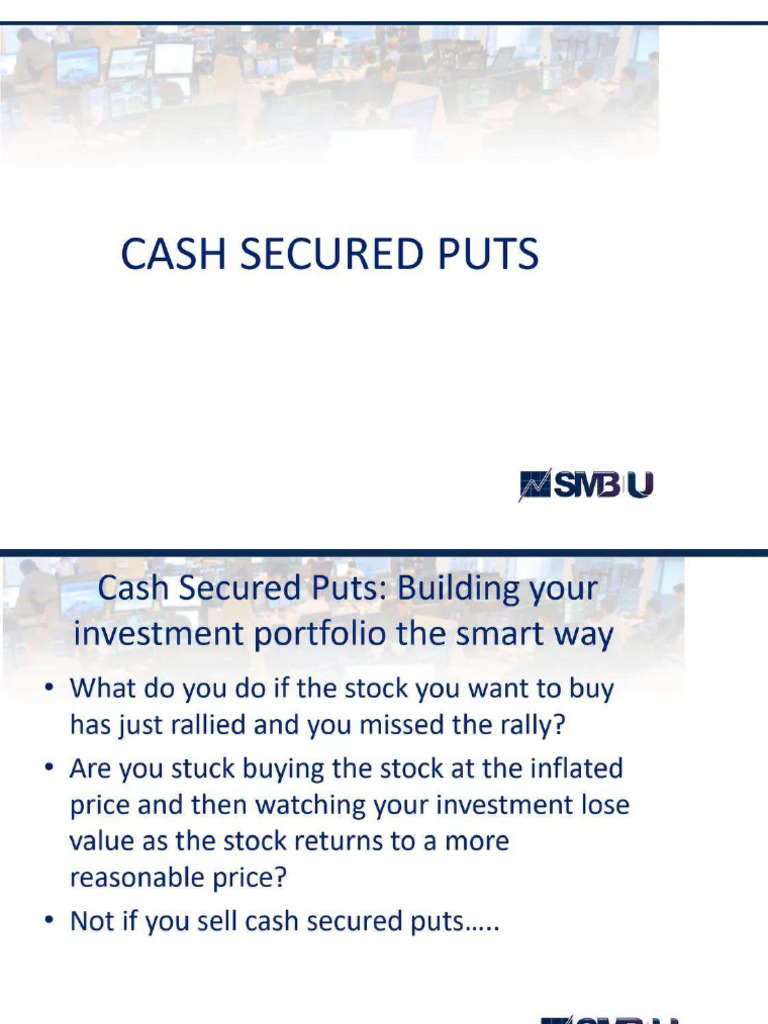 Cash Secured Put Strategy | PDF