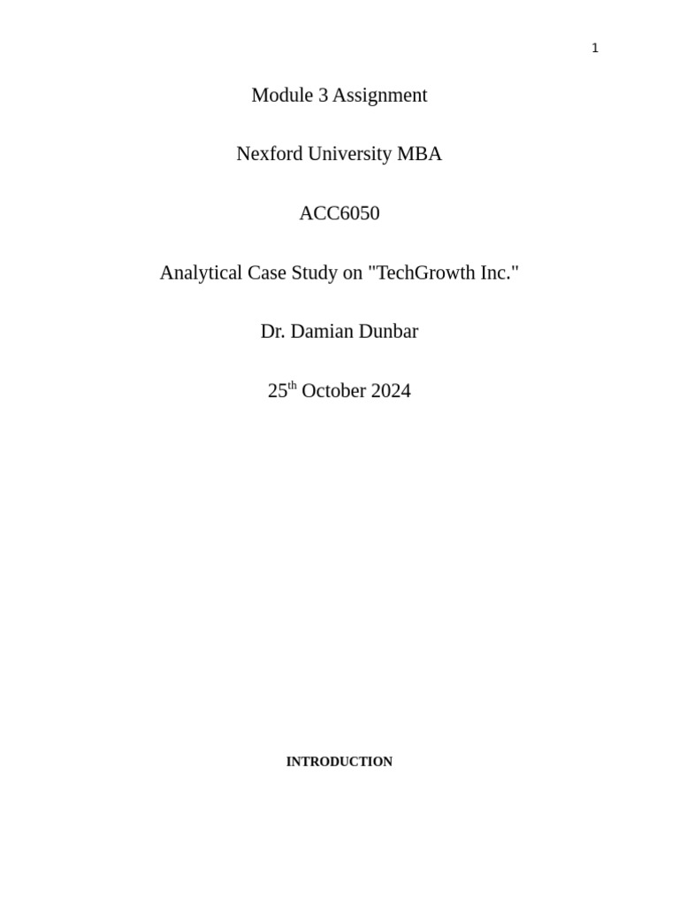 Acc 6050 Module 3 Assignment | PDF | Equity (Finance) | Revenue