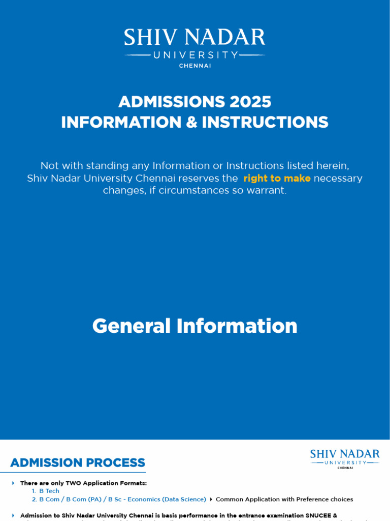 Admissions 2025 Information Brochure | PDF | University And College ...