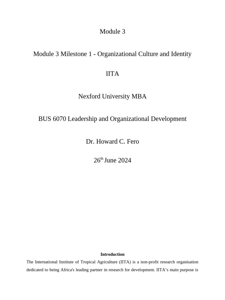 Module 3 Milestone | PDF | Social Psychology | Business