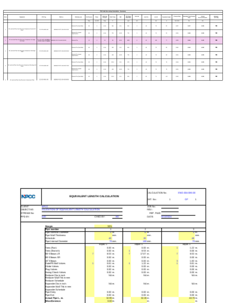 PSV Inlet Line Size_571 | PDF | Pipe (Fluid Conveyance) | Valve