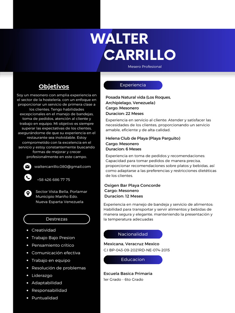 Curriculum Walter Carrillo 20240116 225244 0000 | PDF
