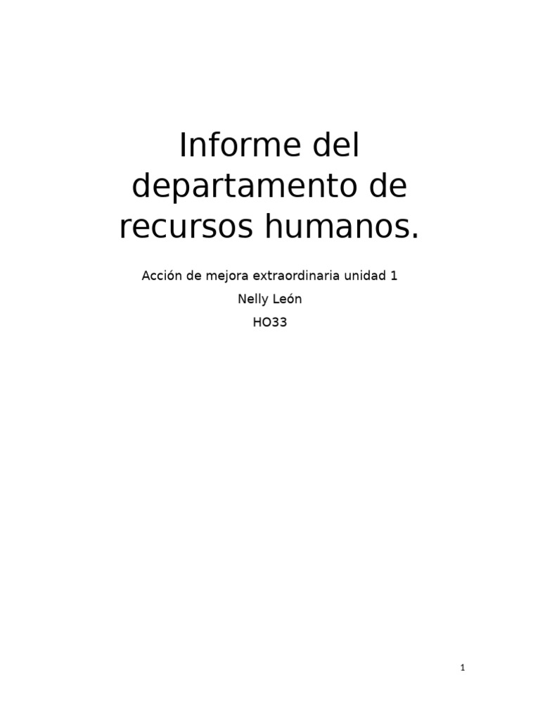 Informe de Recursos Humanos Marriott | PDF | Gestión de recursos humanos | Business