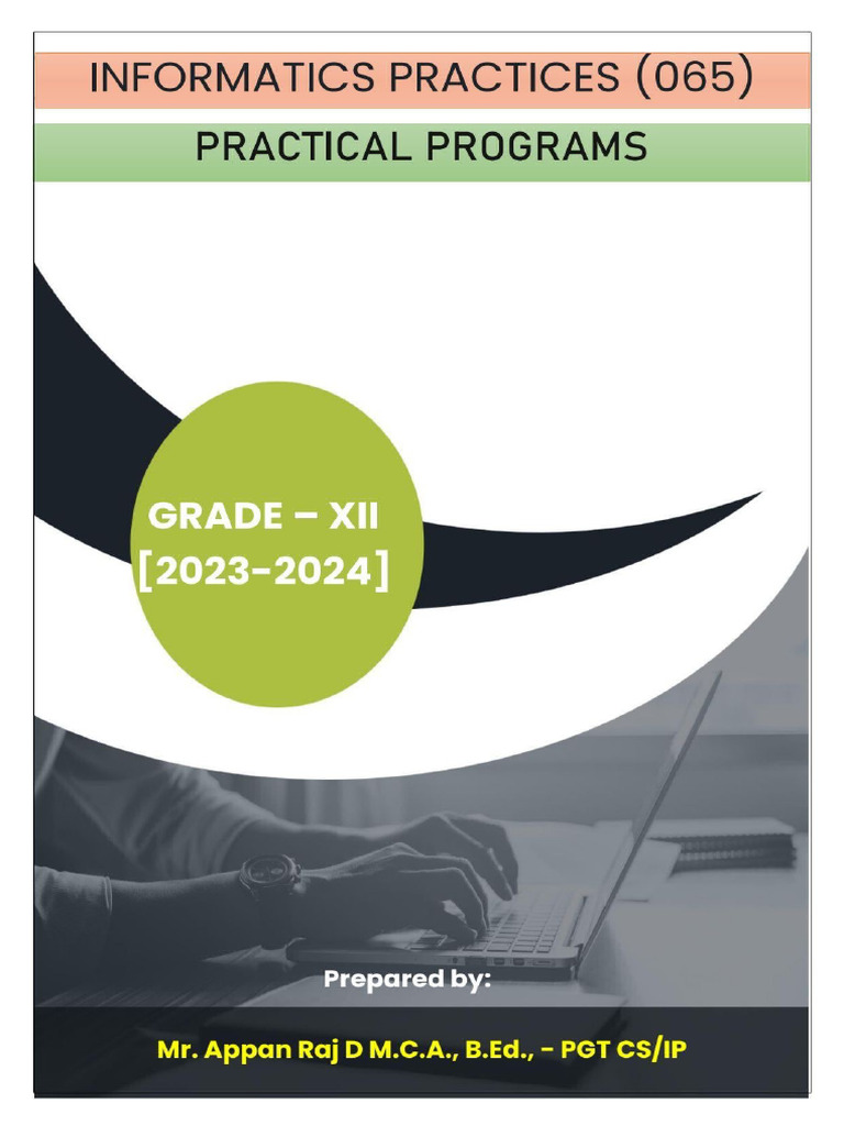 Class 12 Ip Practical Programs 2023-24 (Updated) - 1 | PDF
