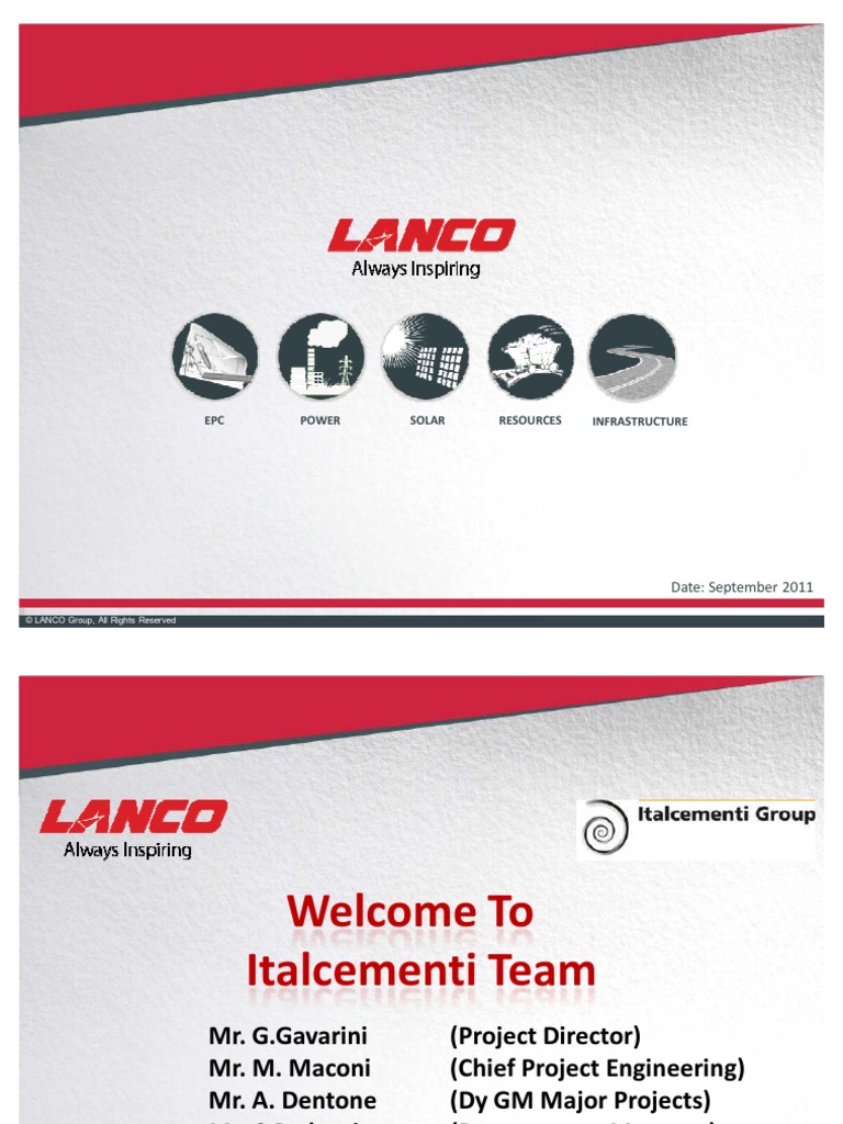 1.0 Lanco Corporate Presentation | PDF | Project Management | Power Station