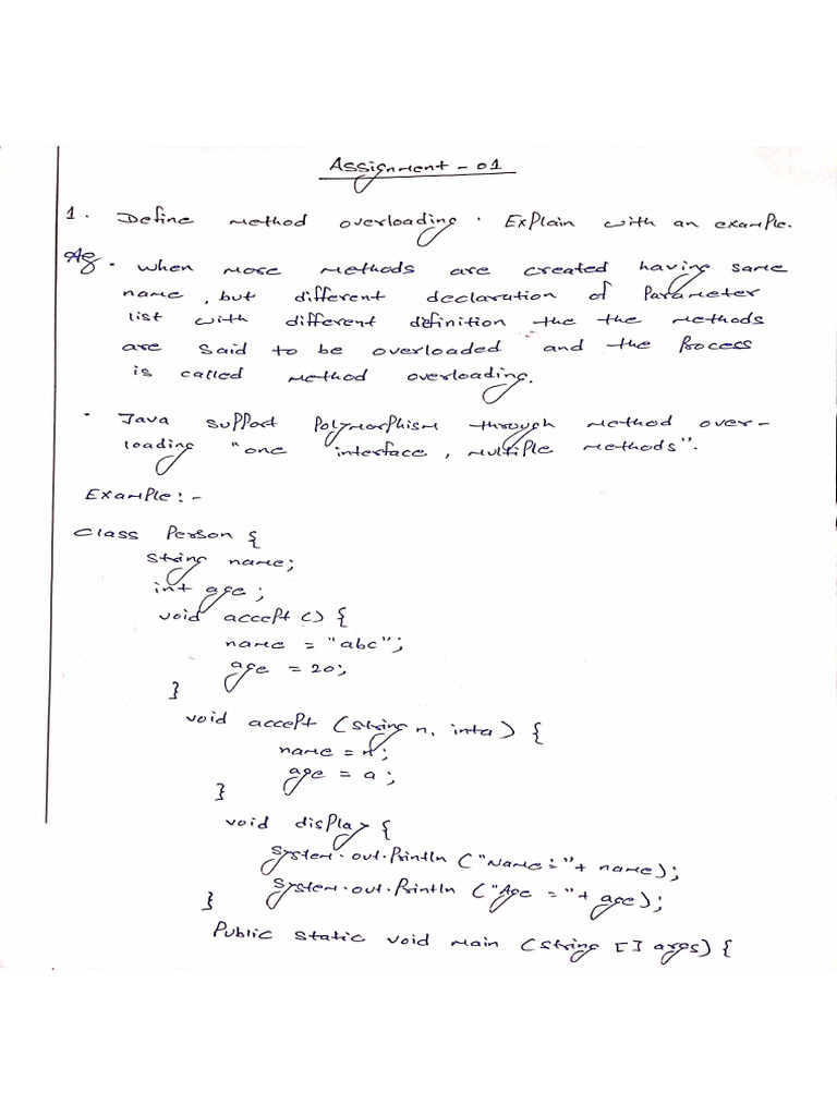 OOPs Assignment | PDF