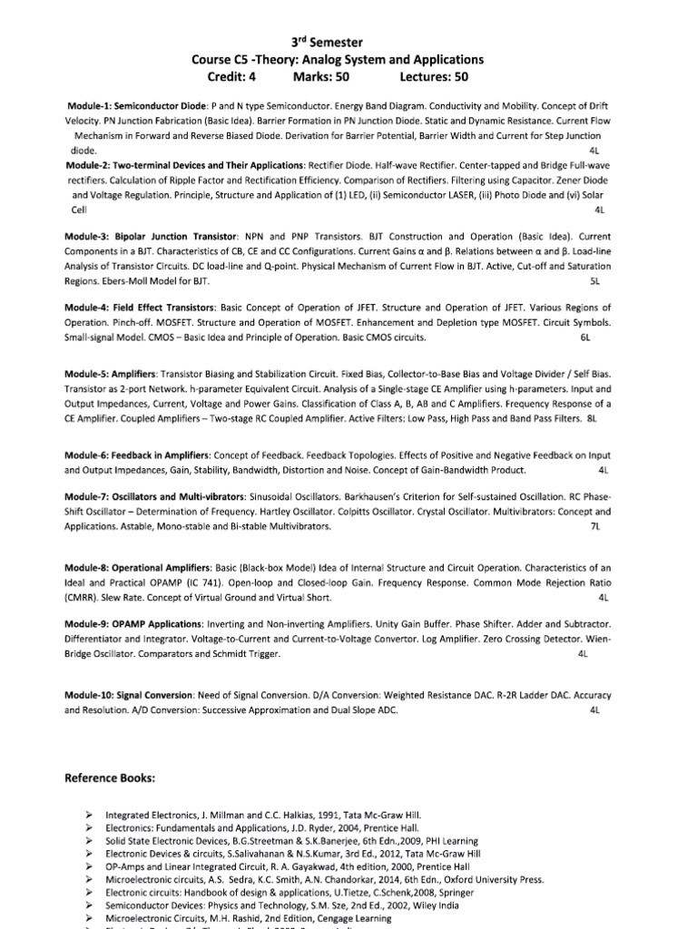 CC5 Syllabus CBCS Physics | PDF