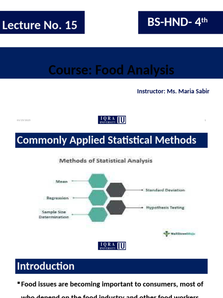 Lecture No.15-07-June-2023 | PDF | Statistics | Data Analysis