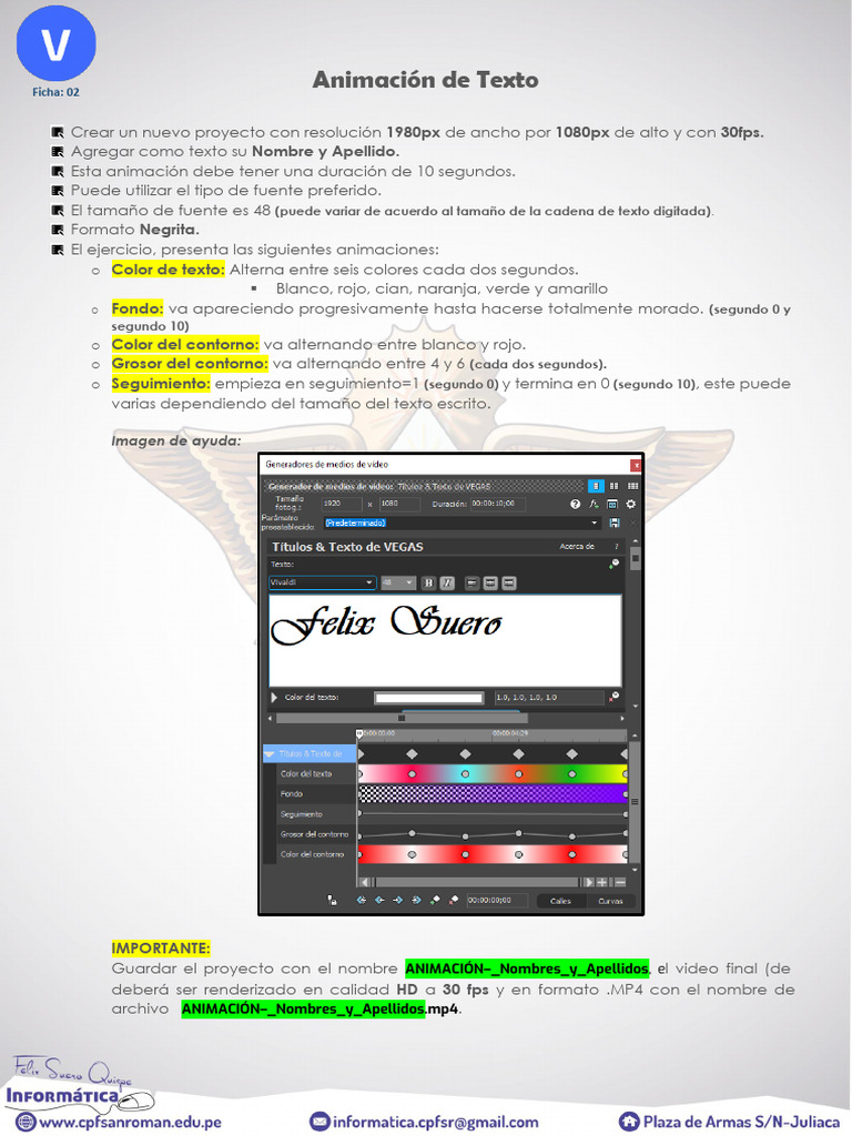 Instrucciones para Crear Animación de Texto | PDF