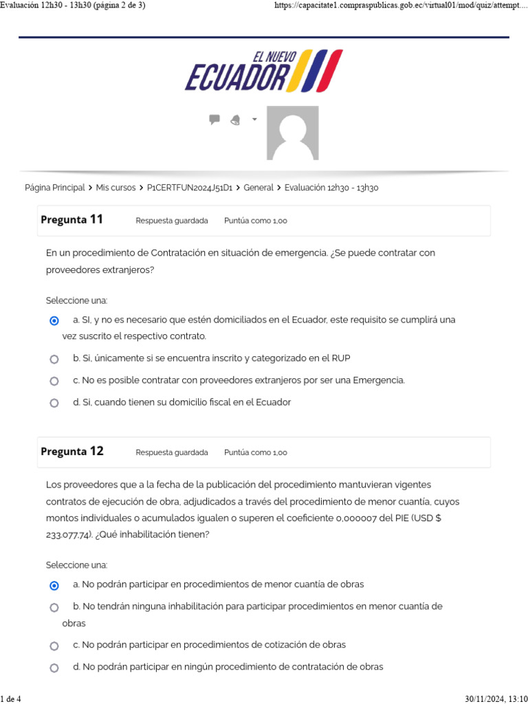 Preguntas Sercop 2 | PDF