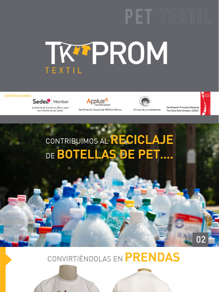 Presentación PET | PDF | Textiles | Reciclaje
