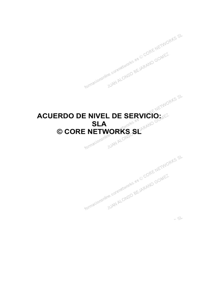 12 Acuerdo de Nivel Deservicio Sla | PDF | Acuerdo de nivel de servicio | Outsourcing