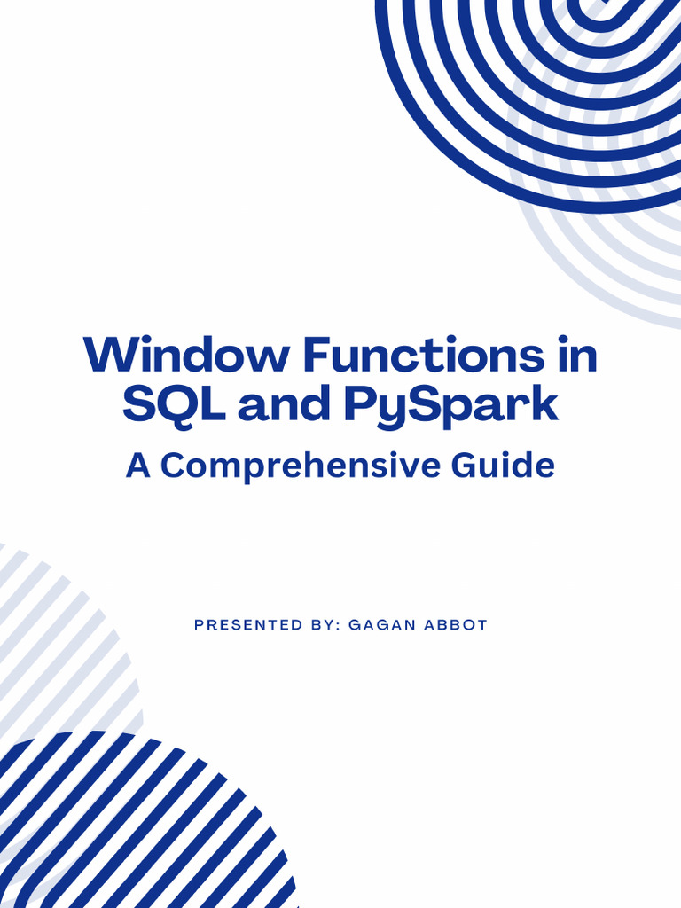 Window Functions in SQL and PySpark | PDF | Information Retrieval | Information Technology ...