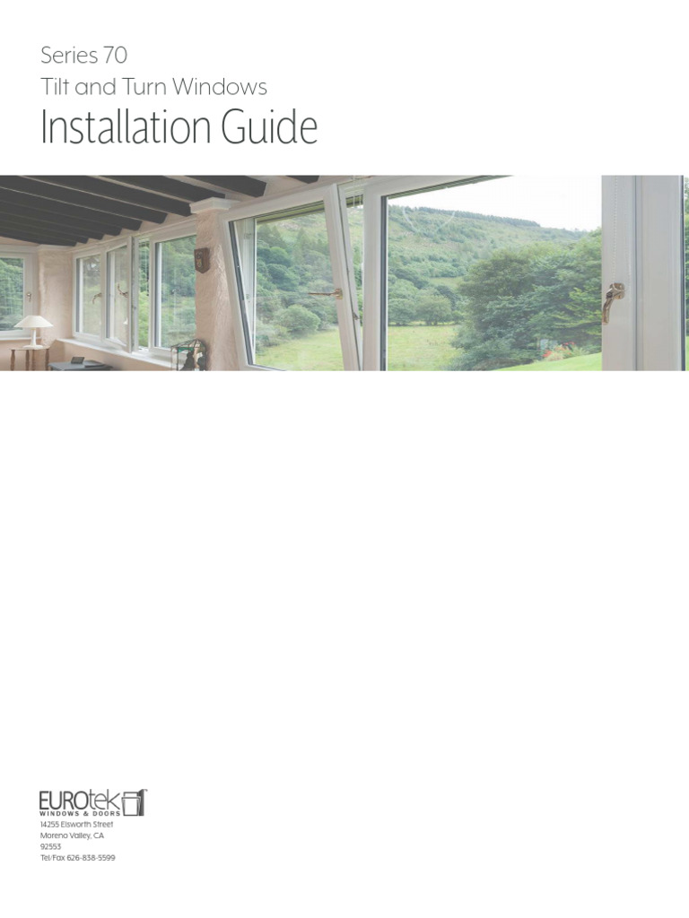 Eurotek Tilt and Turn Windows Installation Guide 2.7 | PDF | Window ...