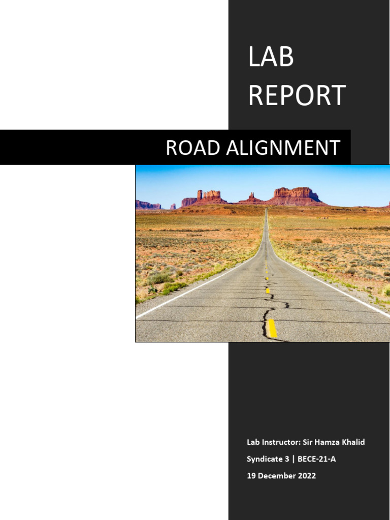 Road Alignment Lab Report | PDF