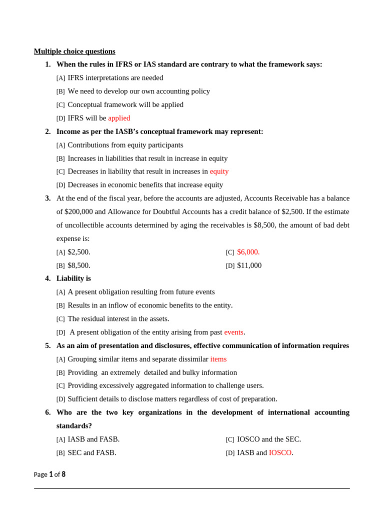 Intermediate Financial Accounting - I Model Exam at 2016 | PDF ...