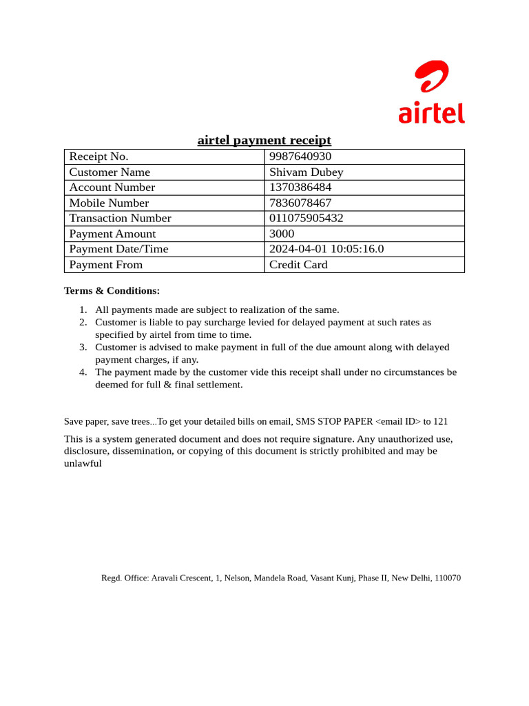 Internet Format RCPT | PDF