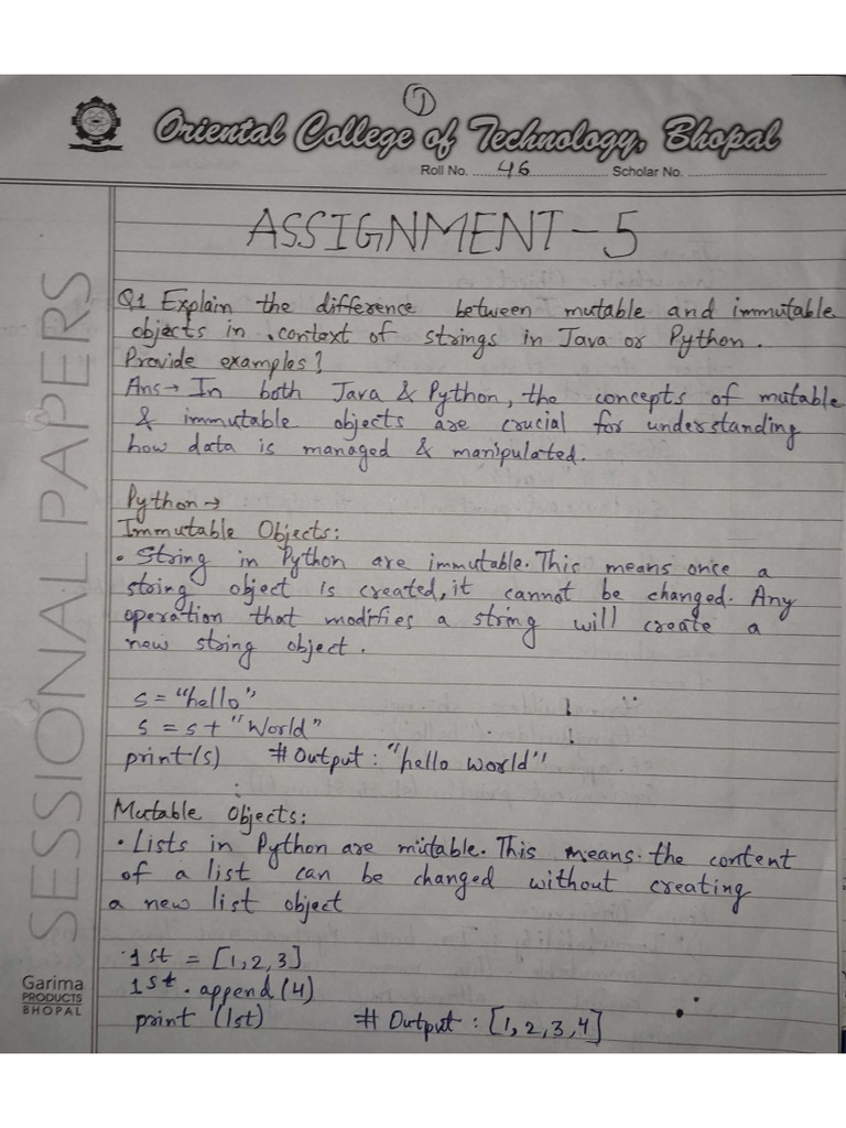 46,Oopm Assignment 5 | PDF