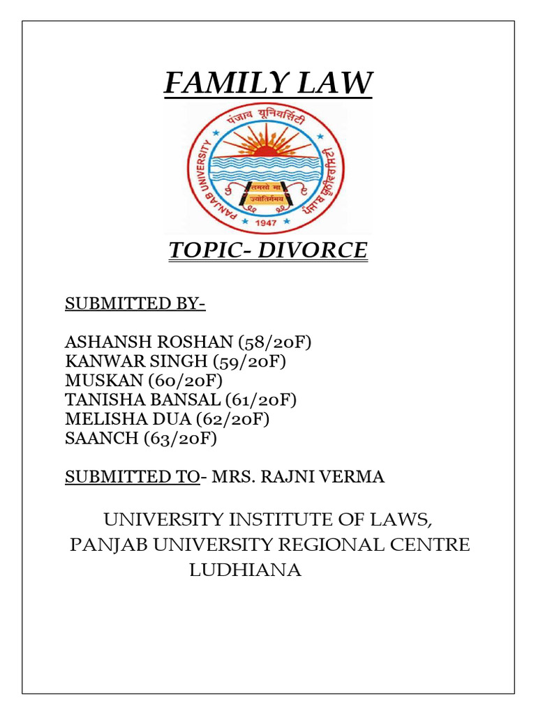 Understanding Divorce in Family Law | PDF | Divorce | Marriage