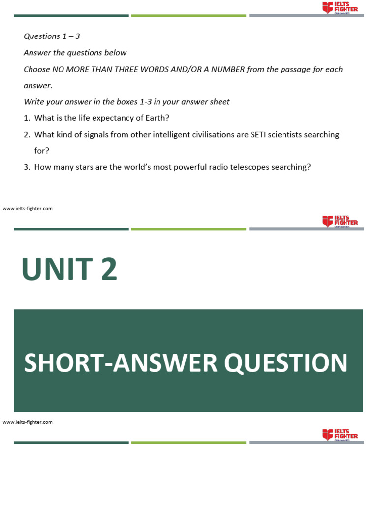 Unit 2 - Short-Answer Question | PDF | Old Age | Search For ...
