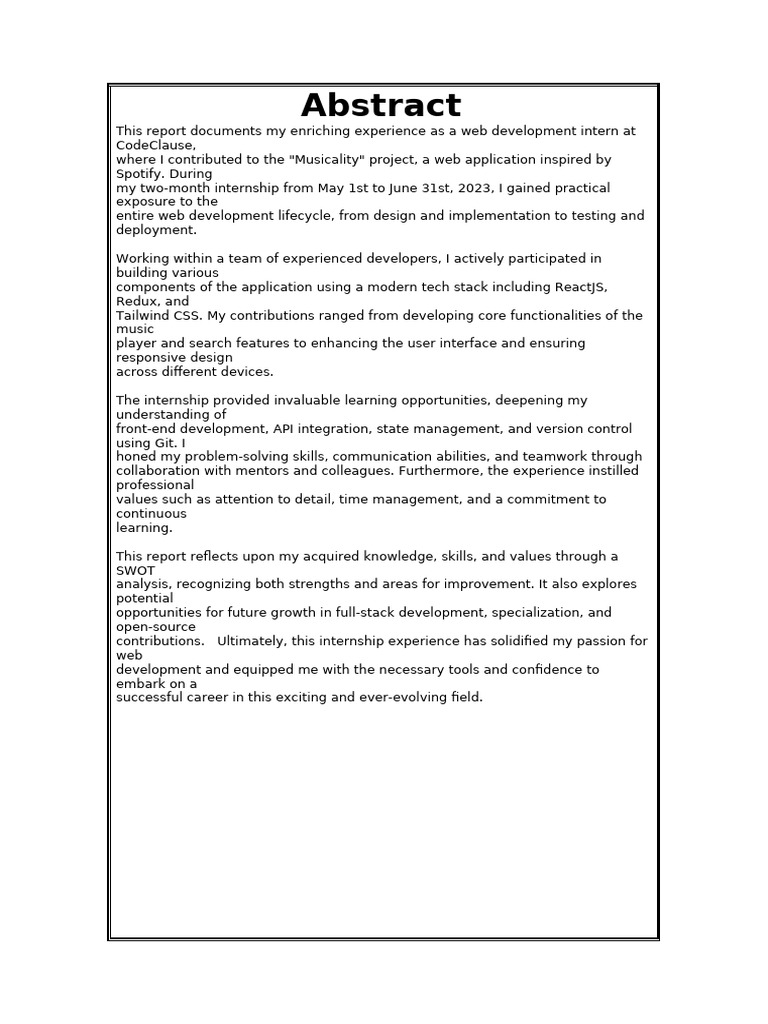 intershipe | PDF | Web Development | Learning