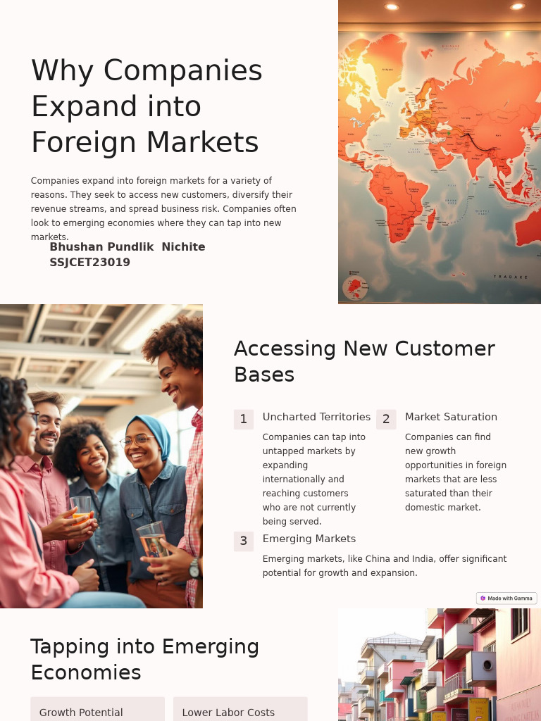 Why Companies Expand Into Foreign Markets | PDF | Market (Economics ...
