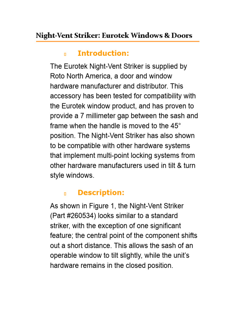 Night Vent Striker (Updated) | PDF | Window