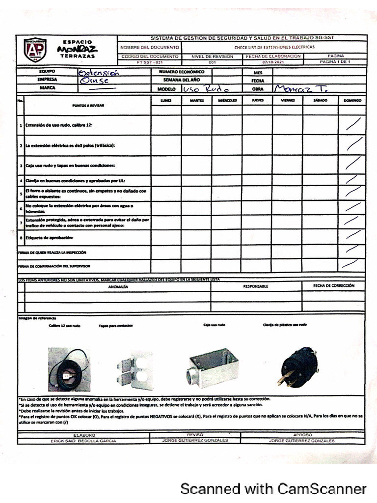 CHECKLIST EXTENSION OINSE | PDF