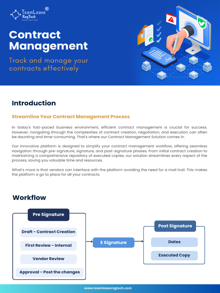 Contract Management Brochure (1) | PDF | Information Technology Management | Computer Science