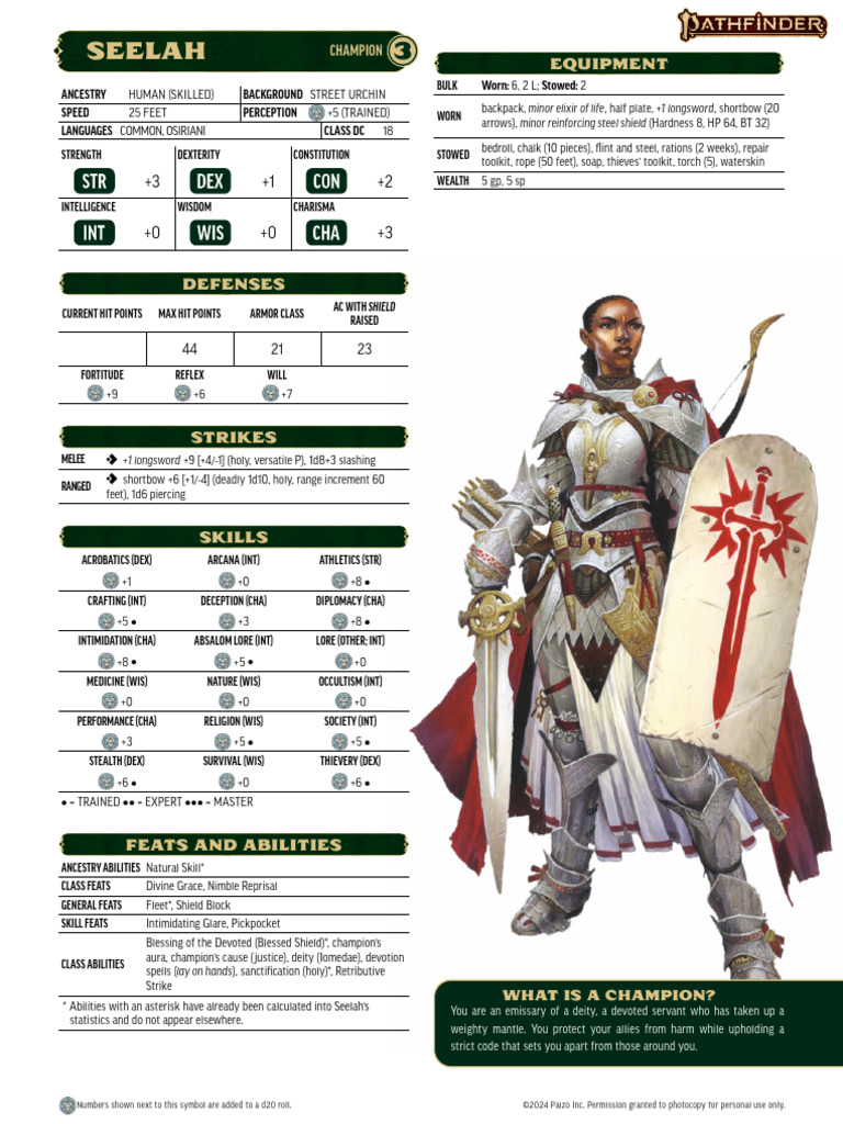 Pregens-Seelah-Lvl3 | PDF