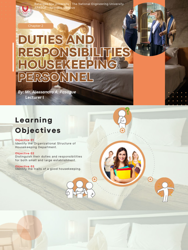 Housekeeping Operations - Chapter 2 Duties and Responsibilities | PDF ...