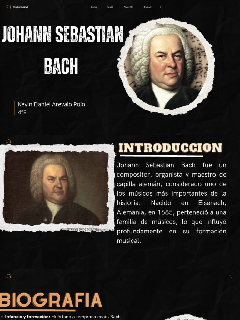 Biografía y estilo de Bach | PDF | Johann Sebastian Bach | Formas musicales