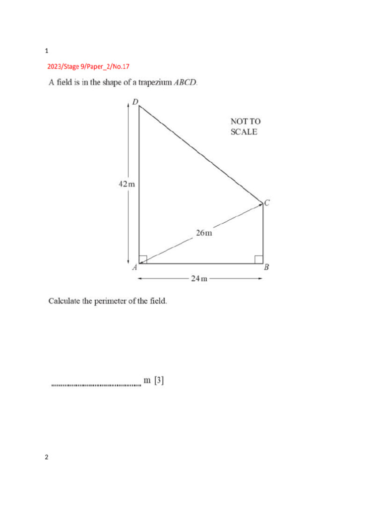 Practice Questions On Pythagoras' Theorem | PDF
