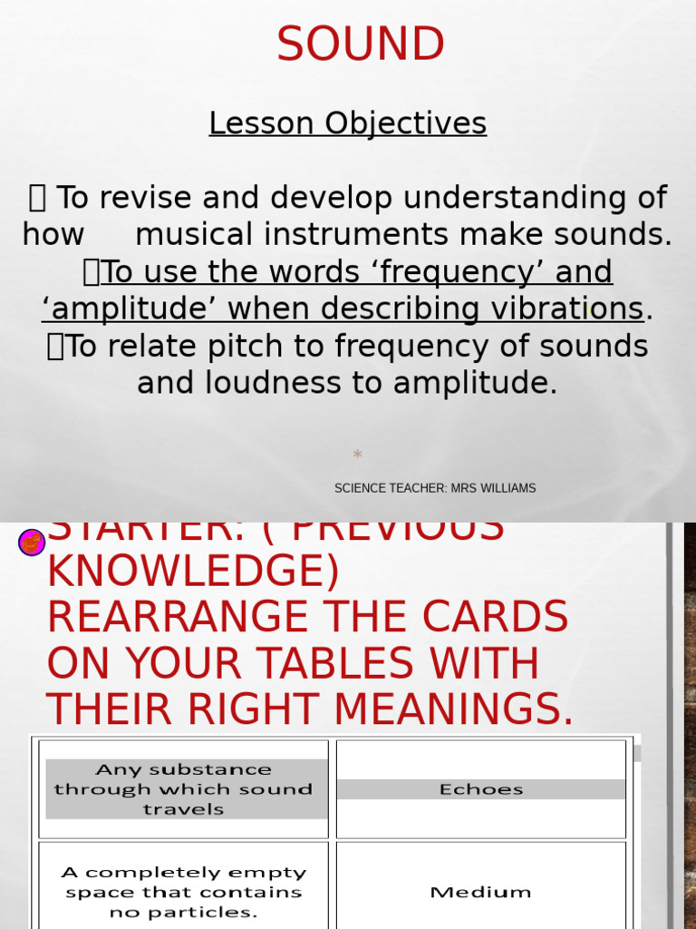 Sound and Hearing Red | PDF | Sound | Pitch (Music)