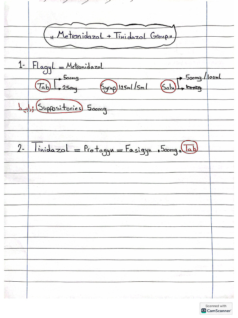 Flagyl + Tinidazol Group | PDF