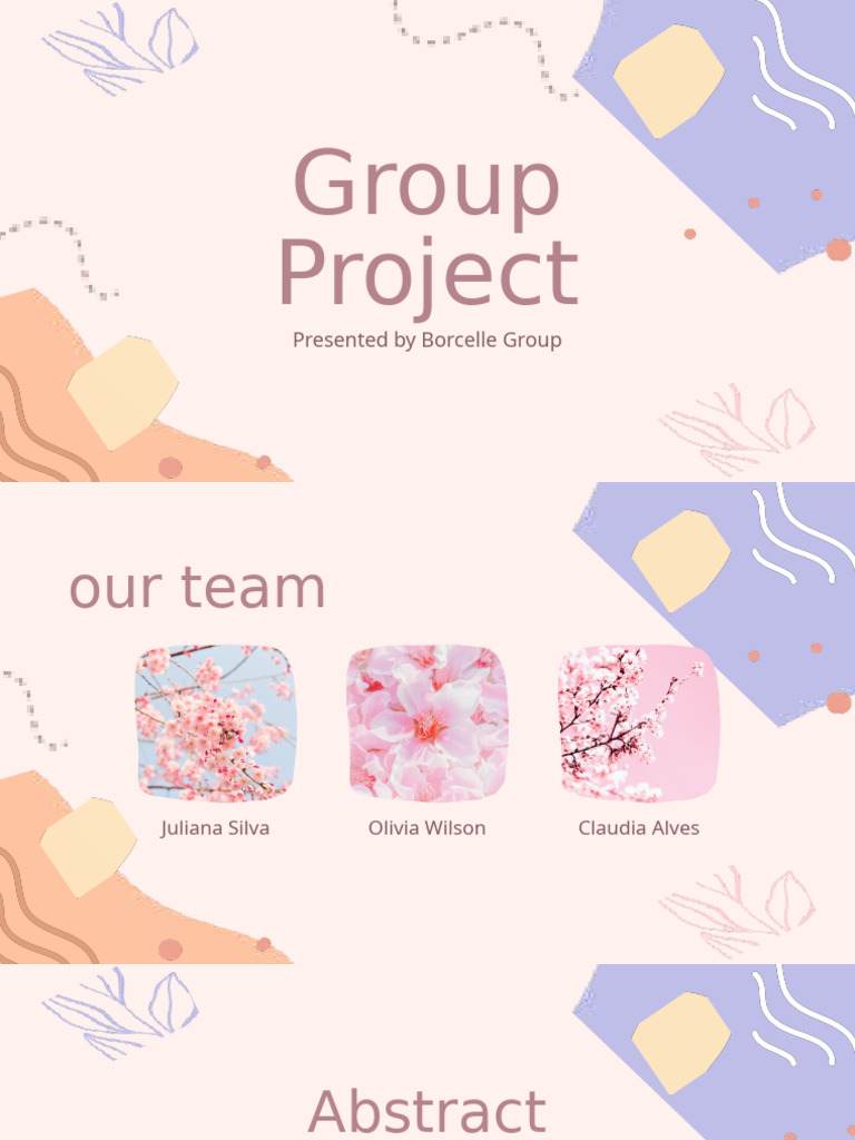 Pastel Cute Group Project Presentation | PDF