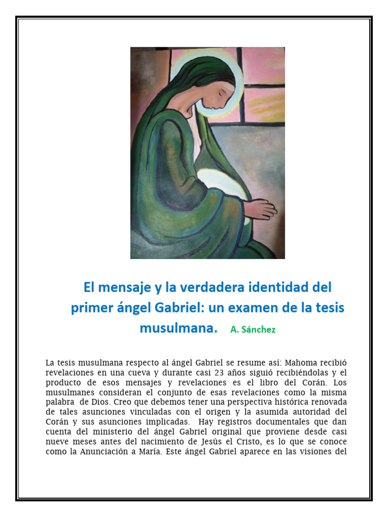 El Mensaje y La Verdadera Identidad Del Primer Ángel Gabriel Scridb ...