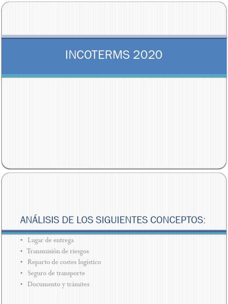 Análisis y Uso de Incoterms 2020 | PDF | Gestión de la cadena de ...